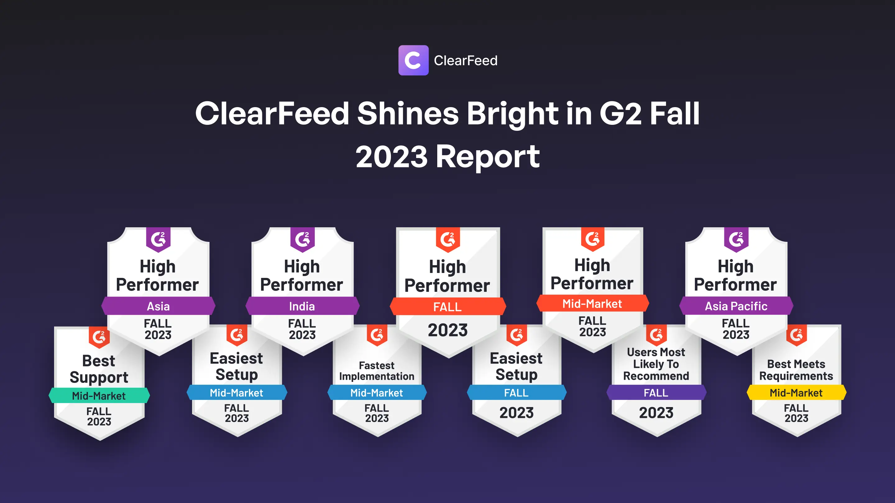 ClearFeed Recognized As a High Performer in the G2 Fall 2023 Season